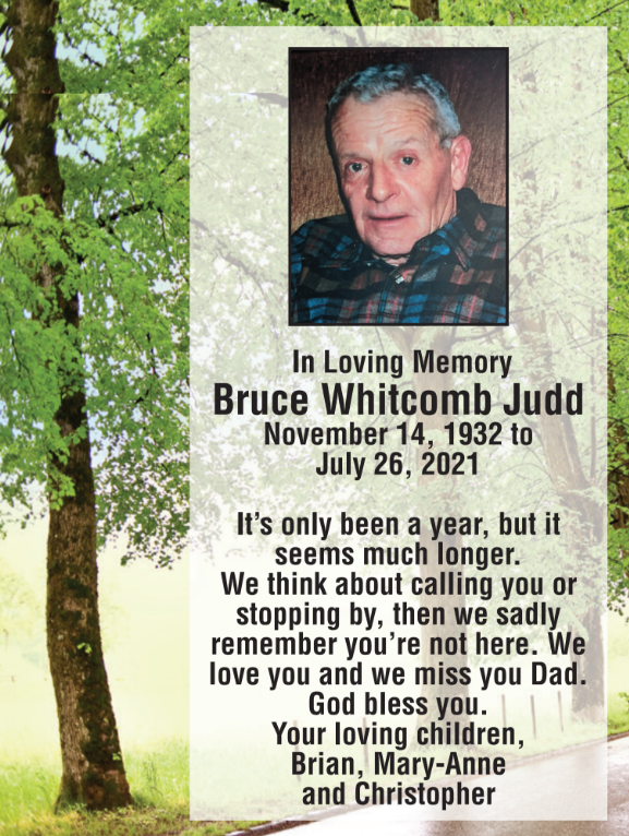Bruce Whitcomb Judd - Vermont Daily Chronicle