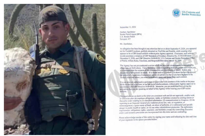 Swanton Border Patrol agent won’t cease and desist from criticizing fed ...